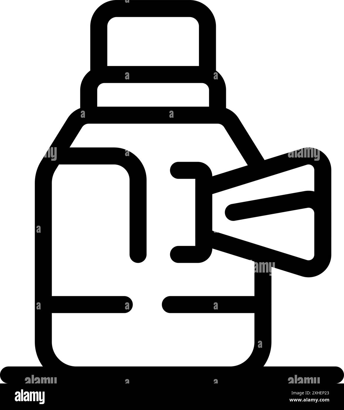 Black outline icon of an asthma inhaler providing relief for breathing ...
