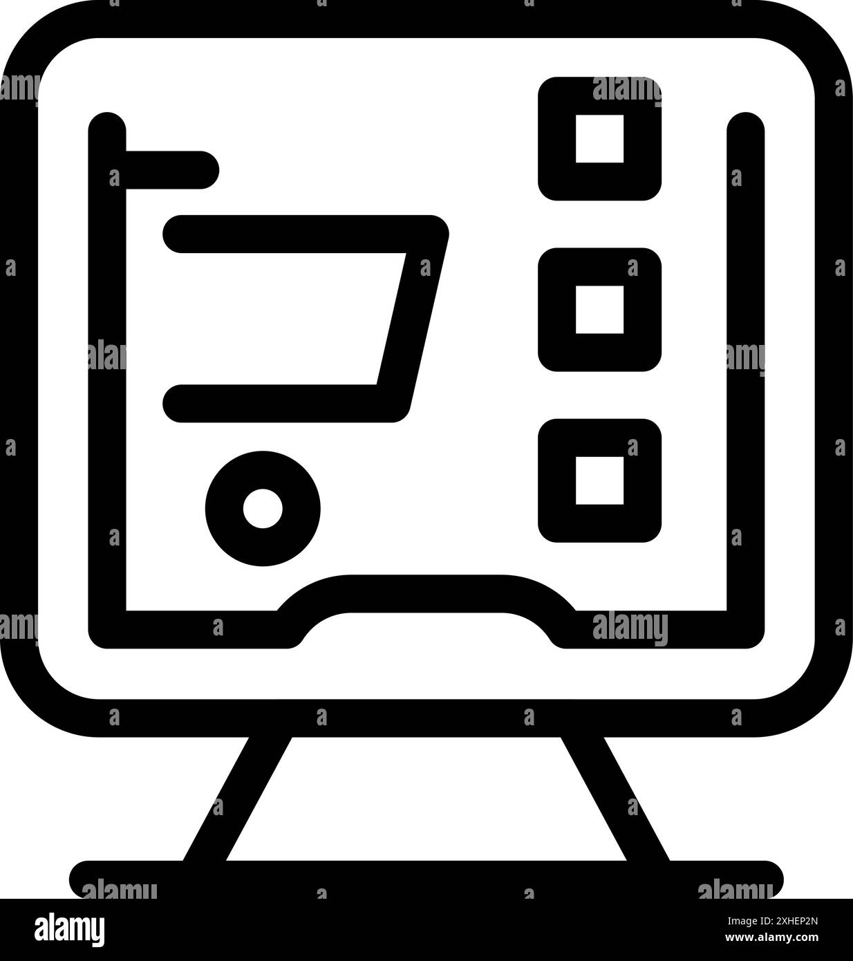 Online store logistics management system showing shopping cart icon, a ...