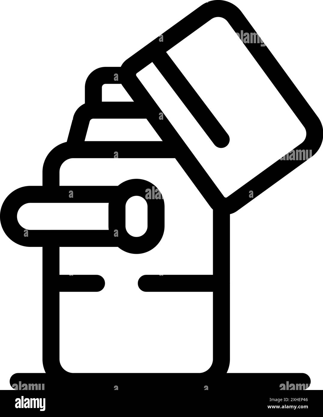 Minimalistic outline illustration open Black and White Stock Photos ...