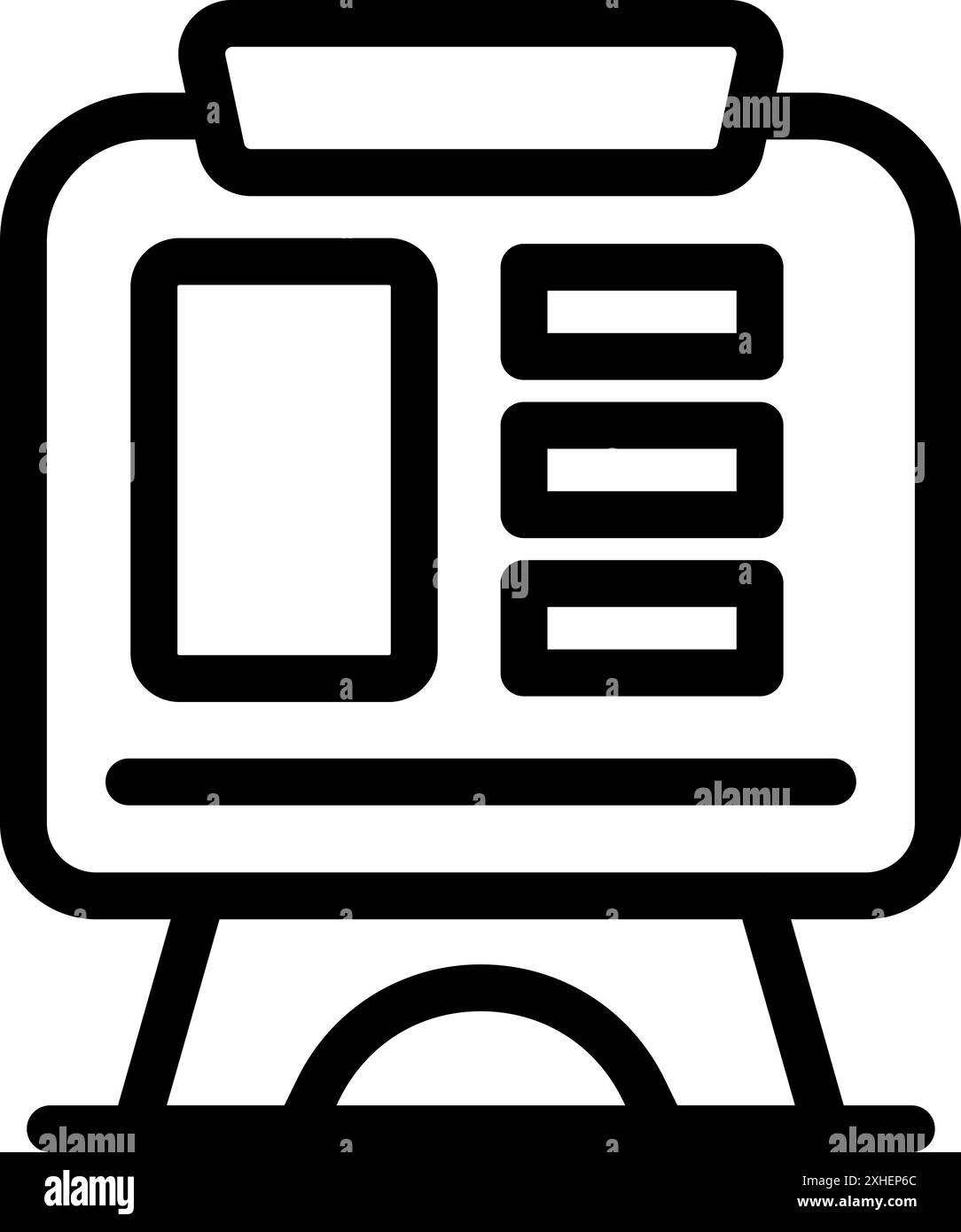 Interactive information kiosk is displaying public data and navigation ...