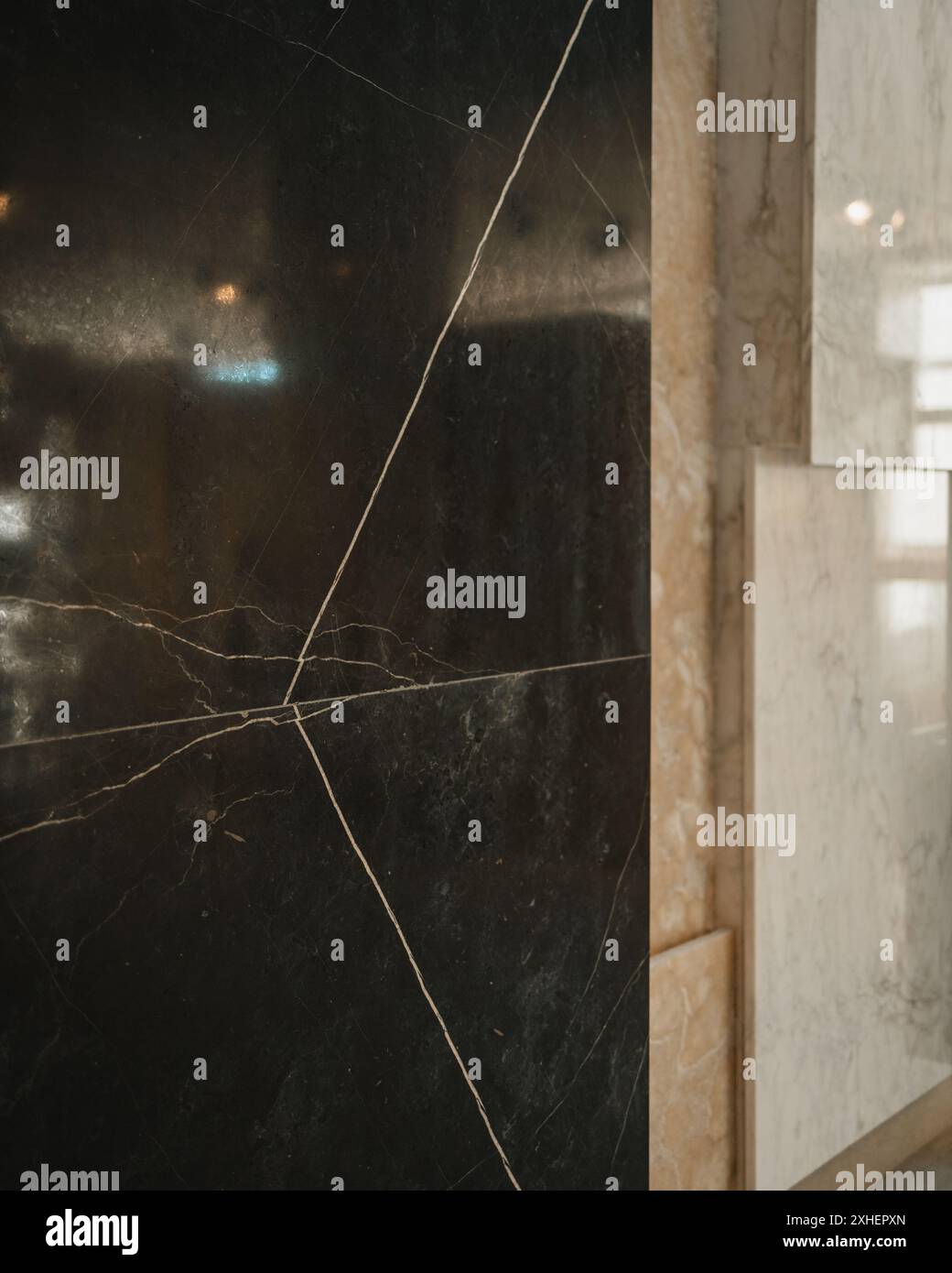 Marble Sample Display in Showroom Stock Photo - Alamy