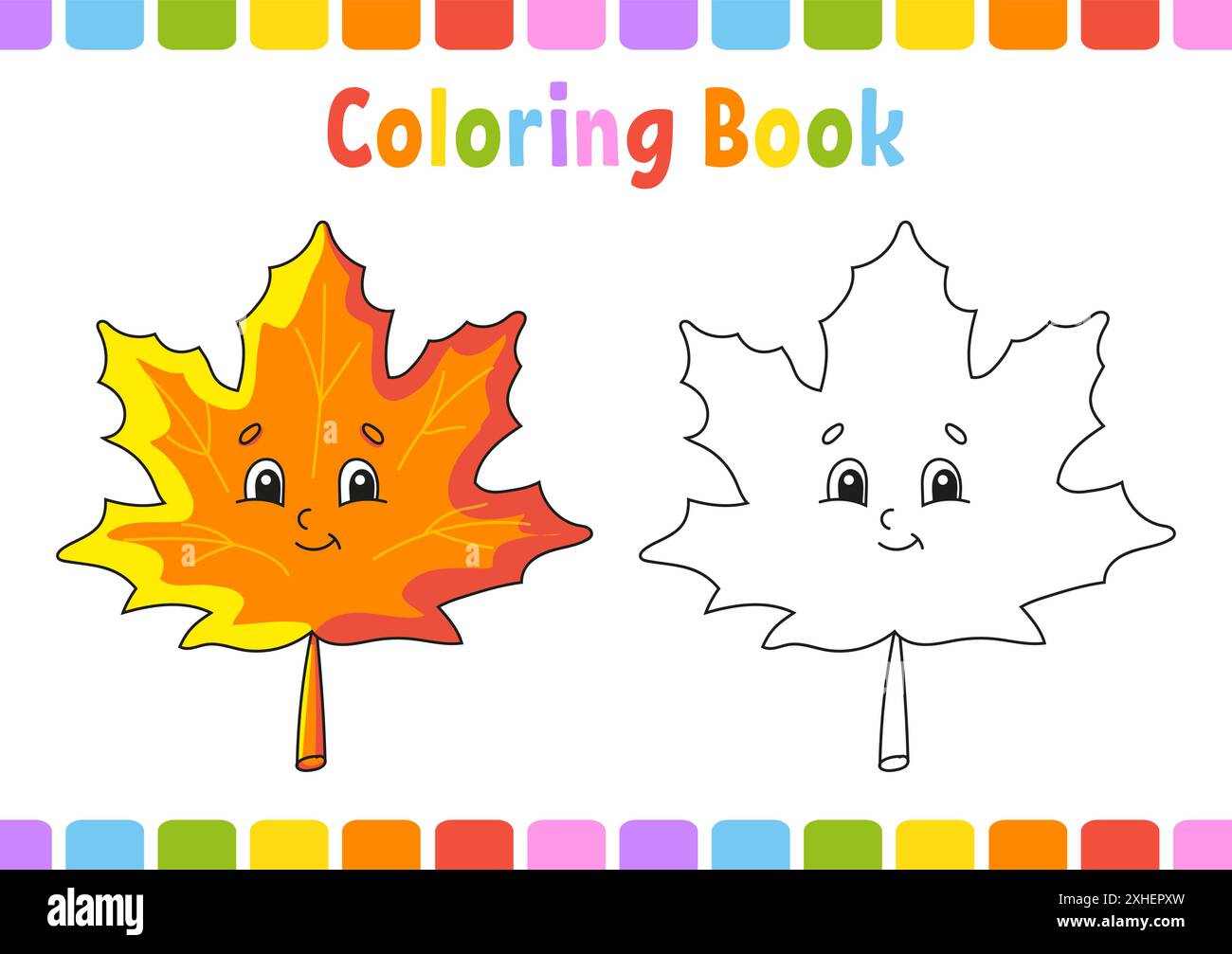 Coloring book for kids. Autumn theme. Cartoon character. Vector ...