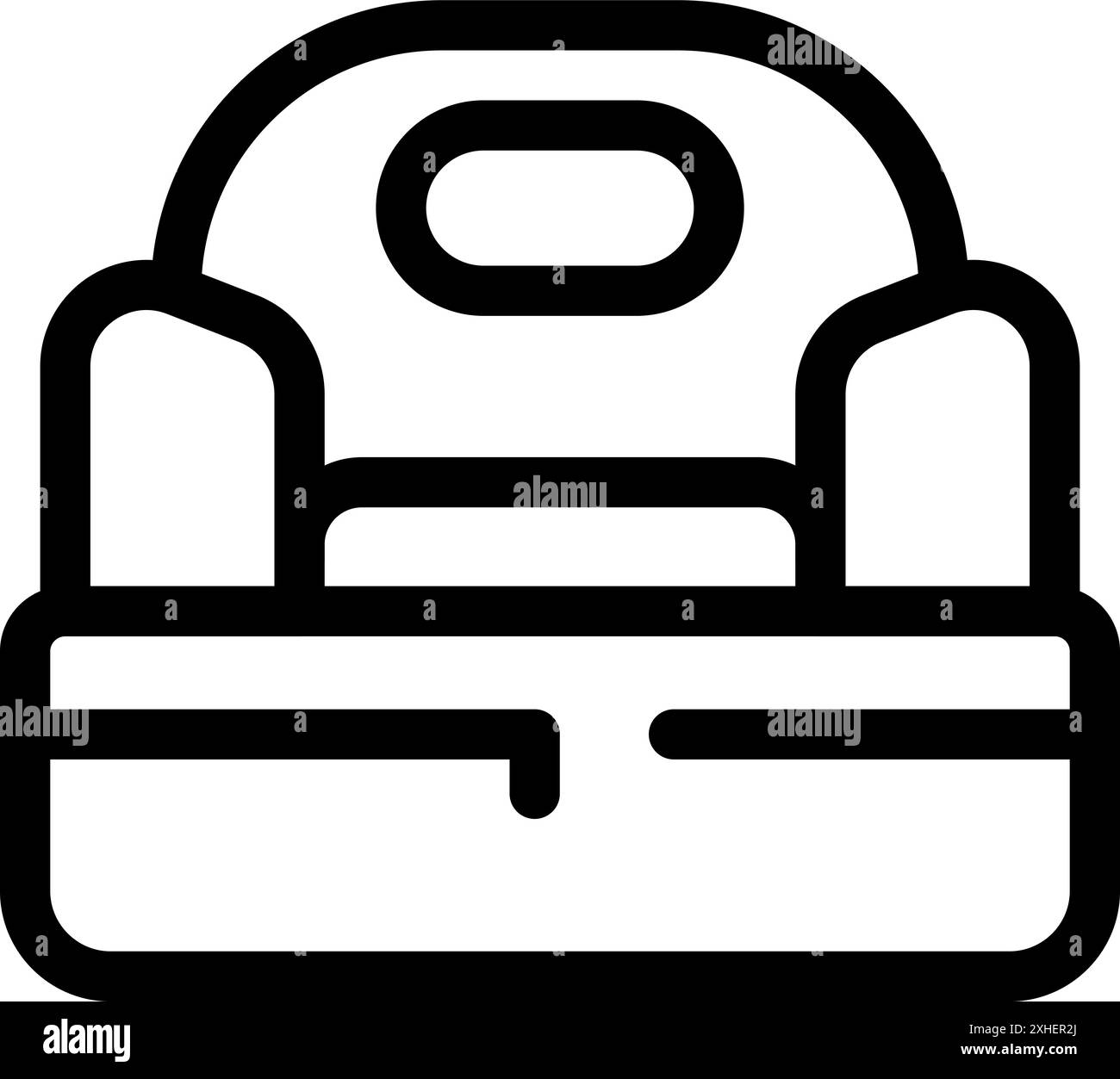 Black outline icon representing a baby booster seat, ideal for ...