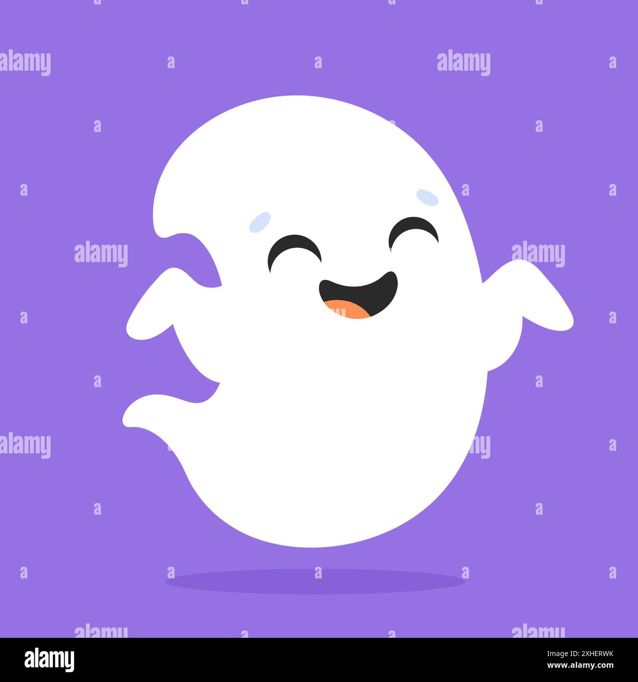 Cute ghost. Cartoon character. Colorful vector illustration. Isolated ...