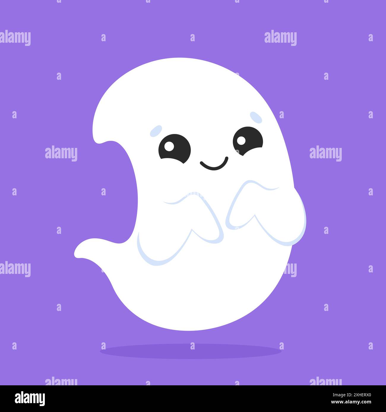 Cute ghost. Cartoon character. Colorful vector illustration. Isolated ...