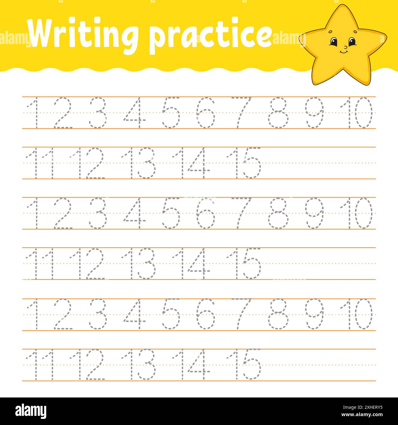 Learn Numbers. Trace and write. Handwriting practice. Learning numbers ...