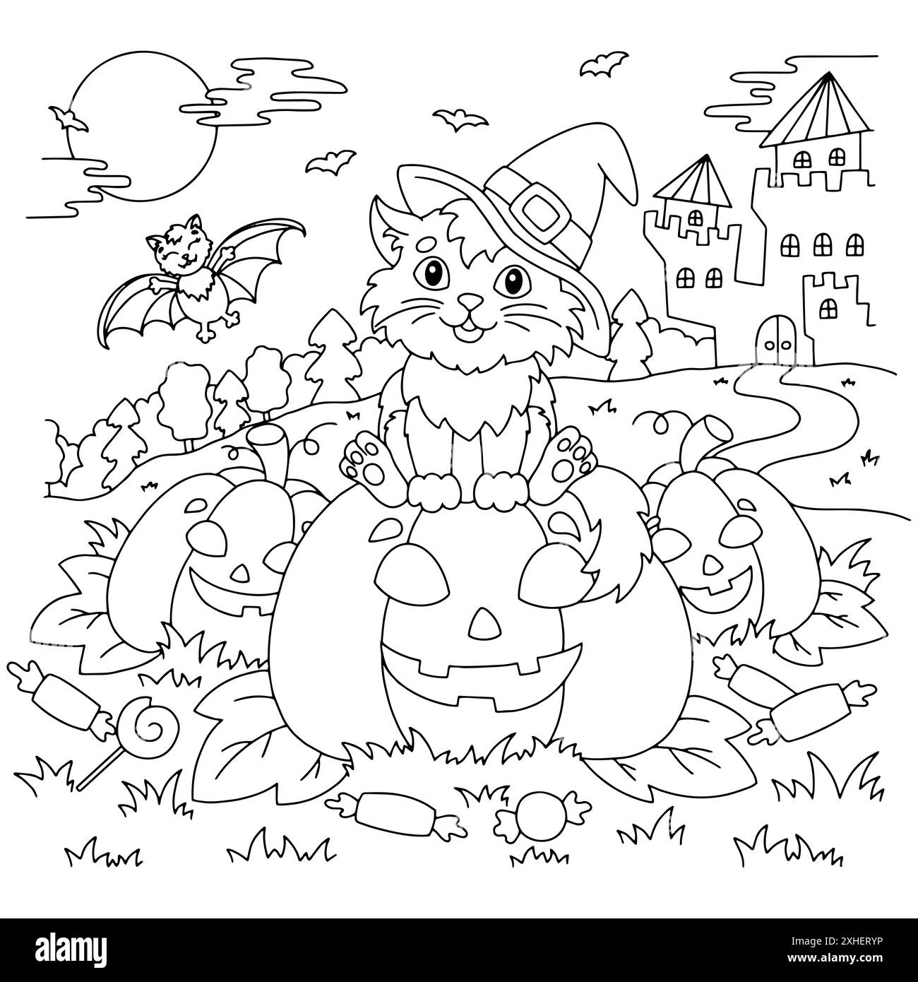 Coloring book vegetable theme picture Stock Vector Images - Alamy