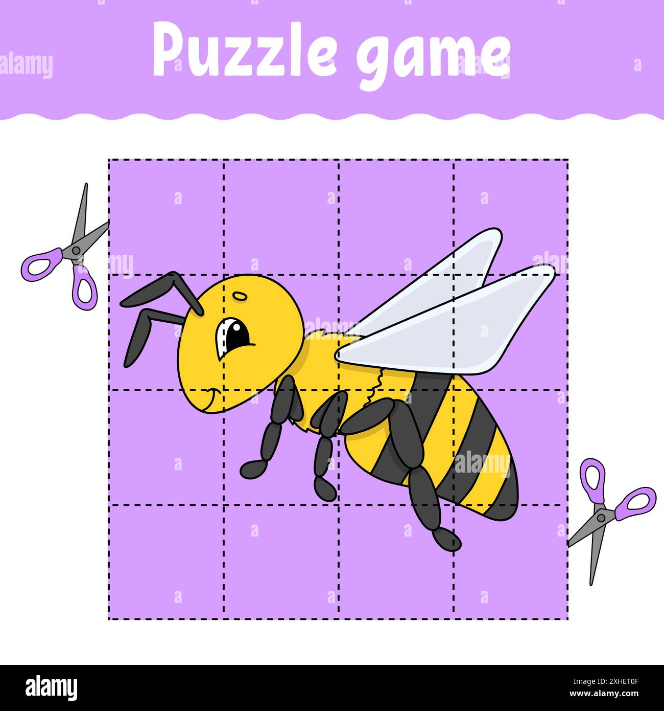 Puzzle game for kids. Education developing worksheet. Learning game for ...