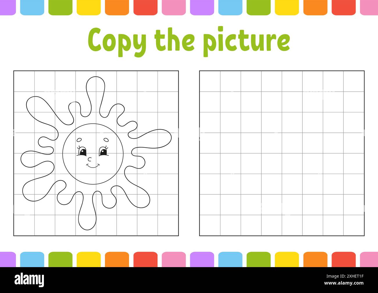 Copy the picture. Coloring book pages for kids. Education developing ...