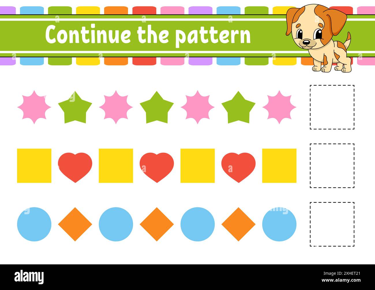 Continue the pattern. Education developing worksheet. Game for kids ...