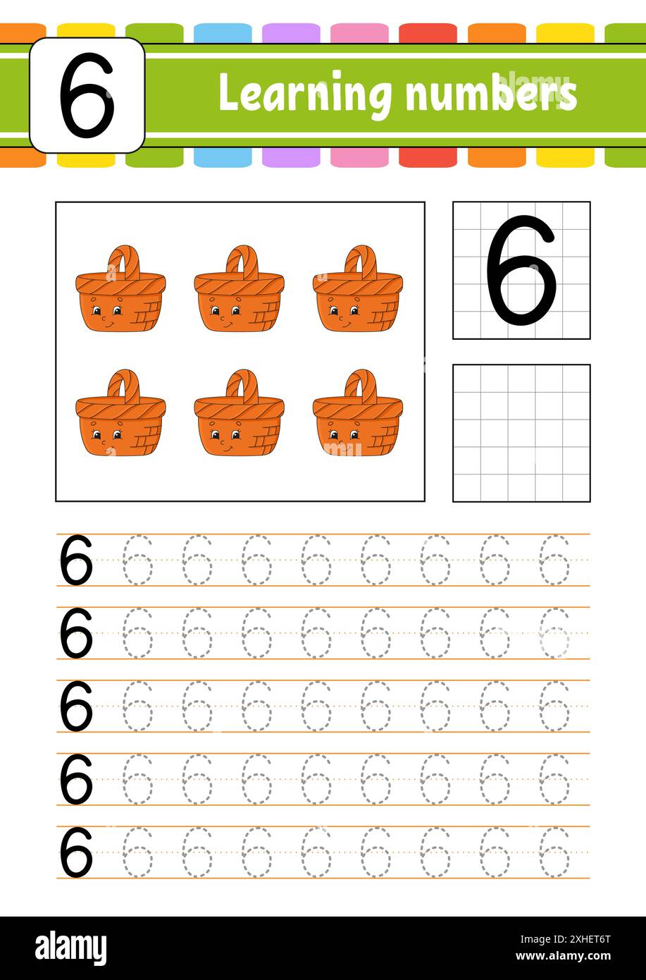 Trace and write numbers. Handwriting practice. Learning numbers for ...