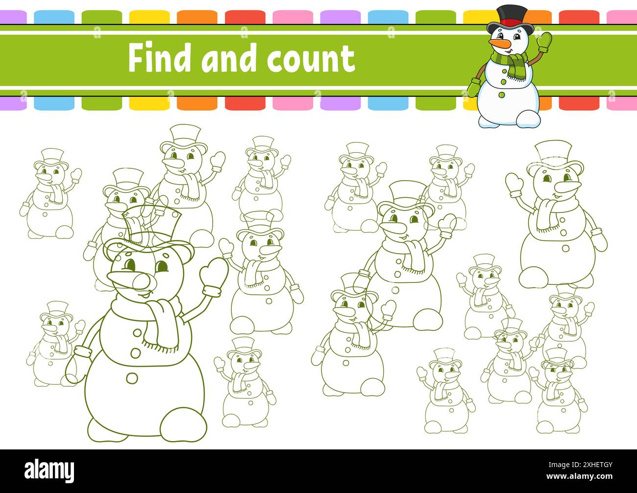 Find and count. Education developing worksheet. Activity page. Puzzle ...