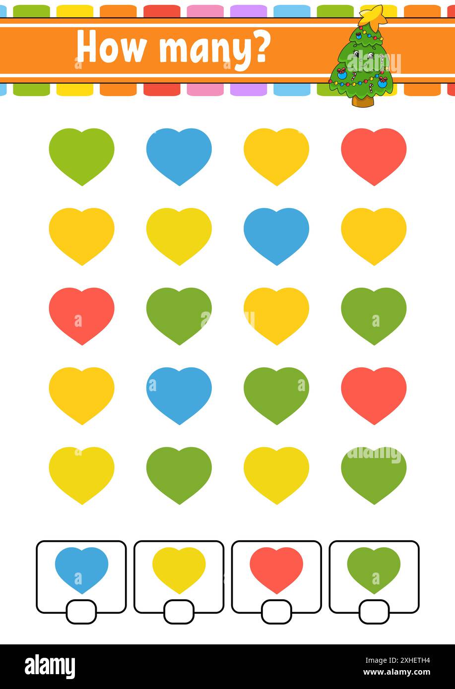 Counting game for children. Happy characters. Learning mathematics. How ...