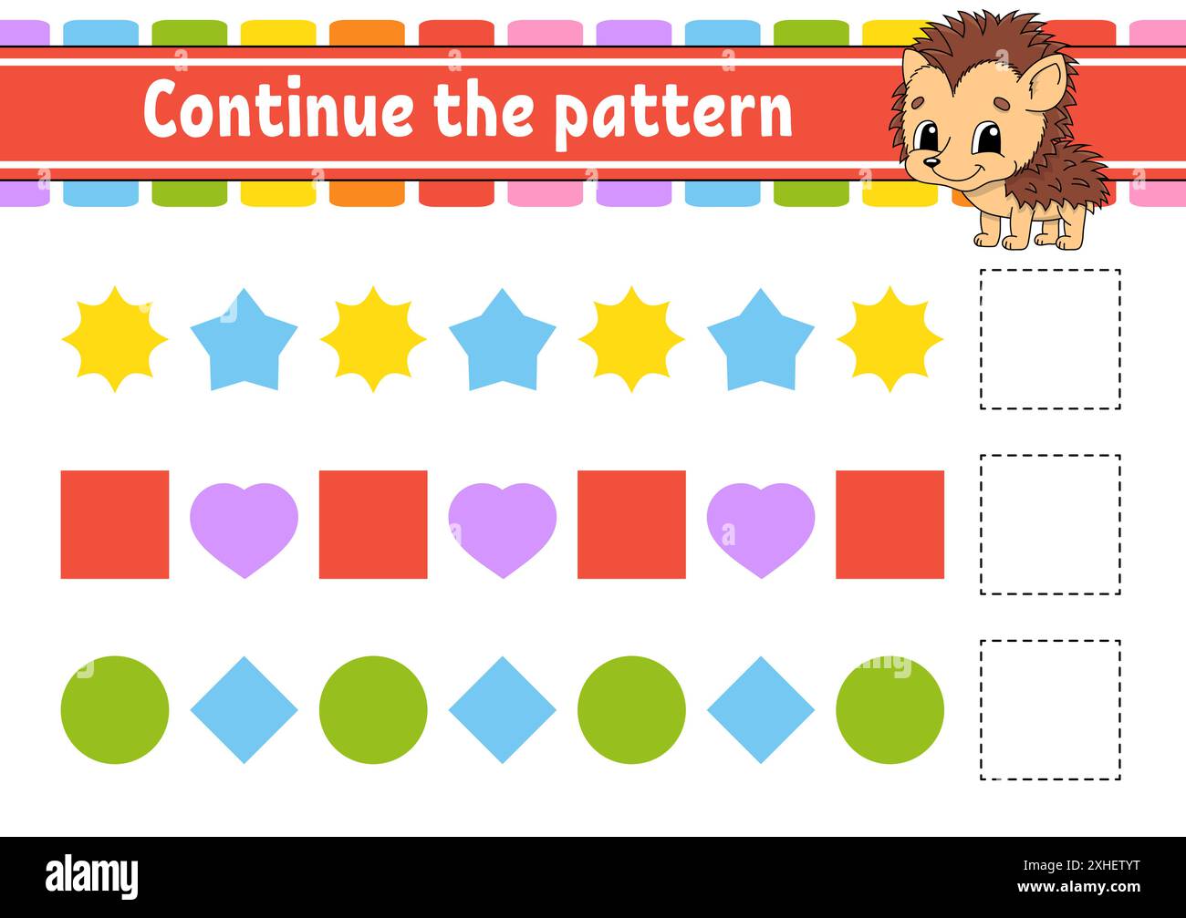 Continue the pattern. Education developing worksheet. Game for kids ...