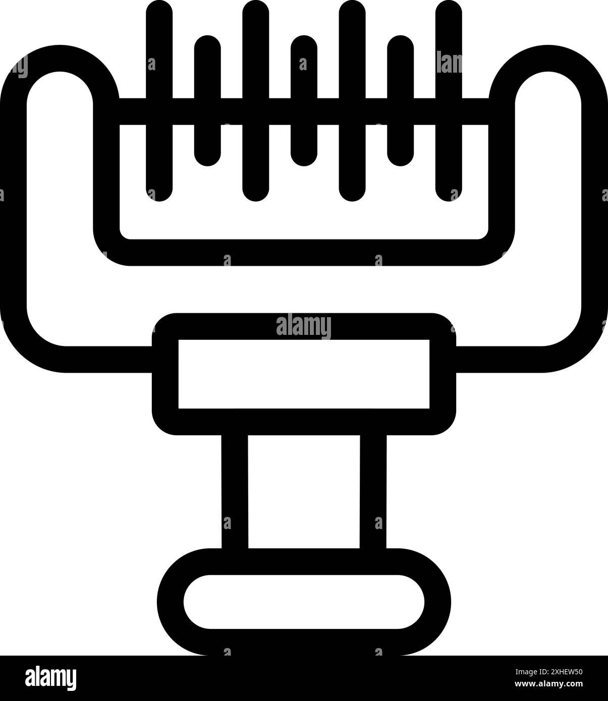 Simple line icon of a hair clipper, ideal for representing barber shops ...