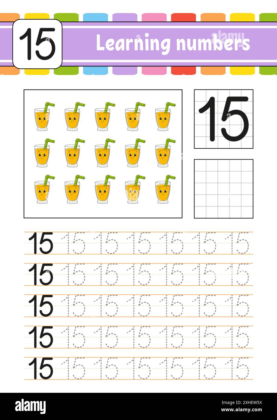 Trace and write numbers. Handwriting practice. Learning numbers for ...