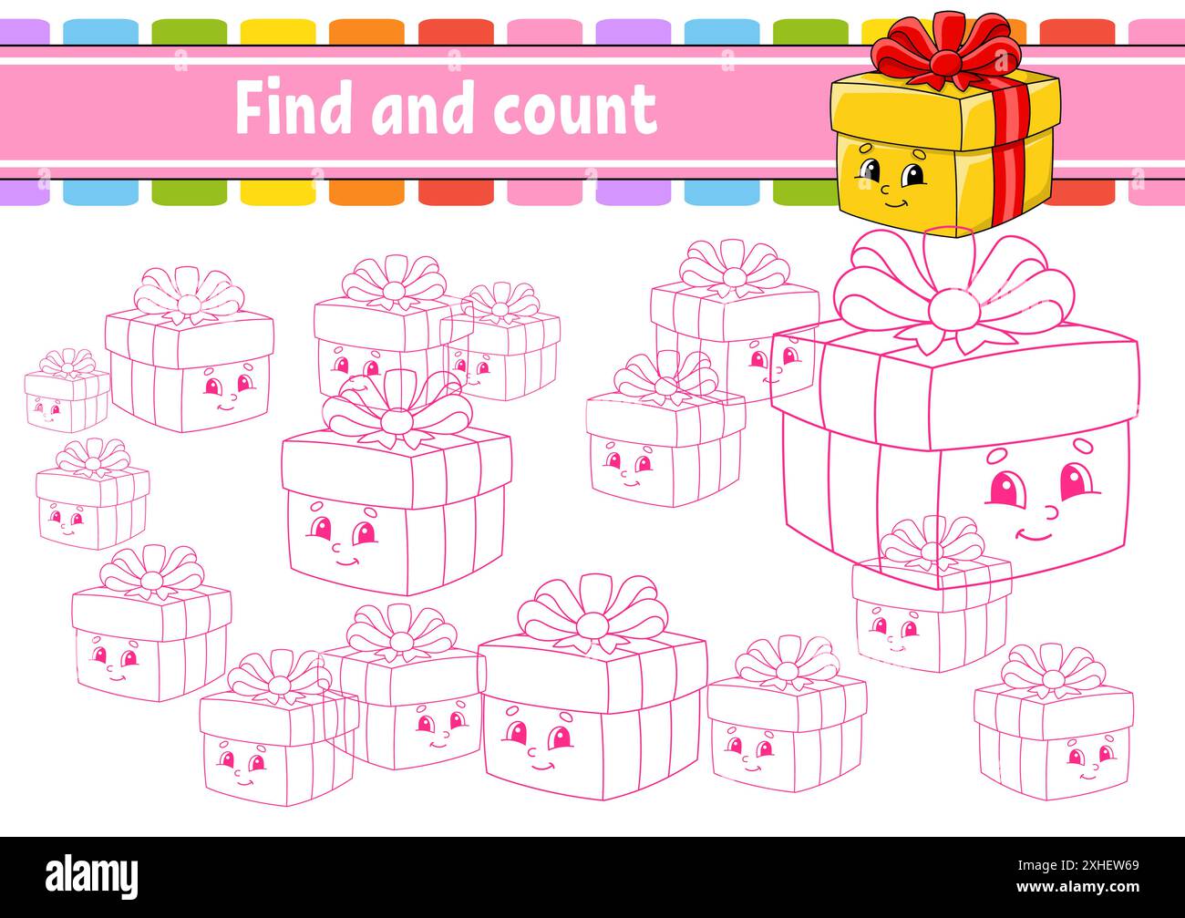 Find and count. Education developing worksheet. Activity page. Puzzle ...