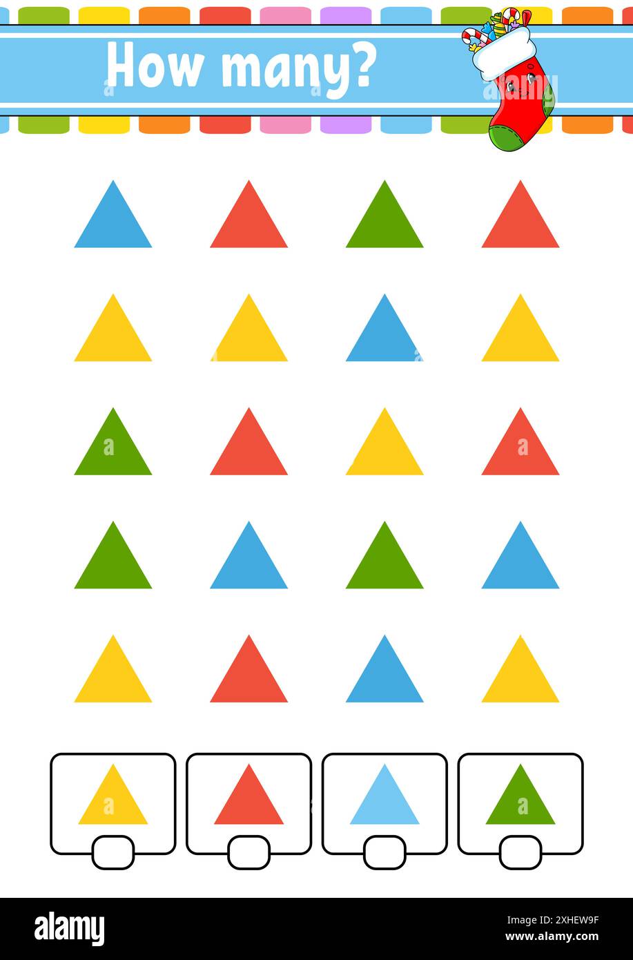 Counting game for children. Happy characters. Learning mathematics. How ...