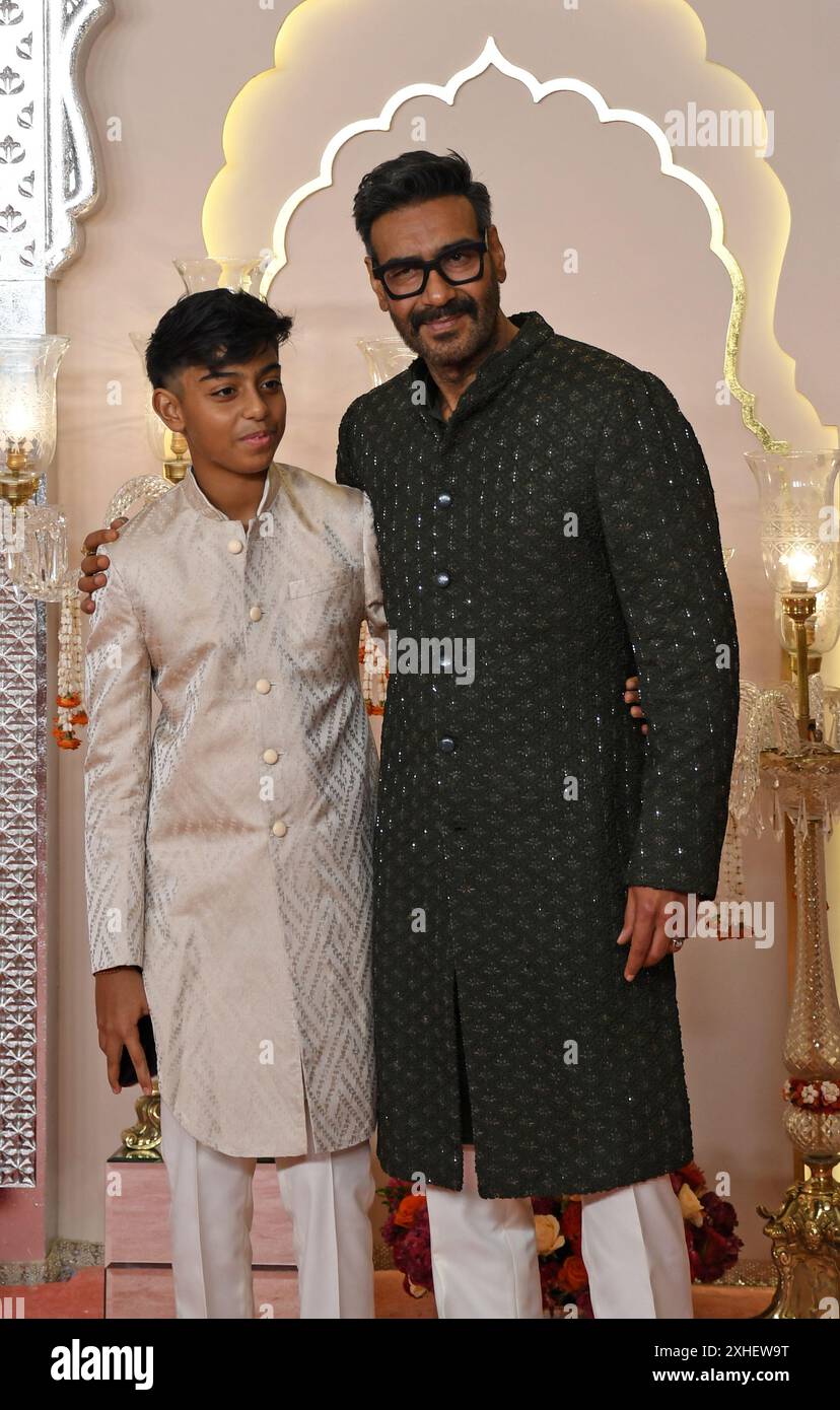 Mumbai, India. 12th July, 2024. Bollywood actor Ajay Devgn pose for a ...