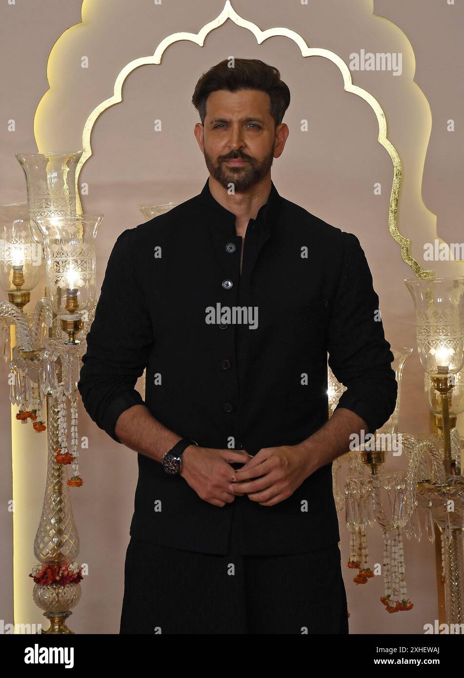 Mumbai, India. 12th July, 2024. Bollywood actor Hrithik Roshan poses ...