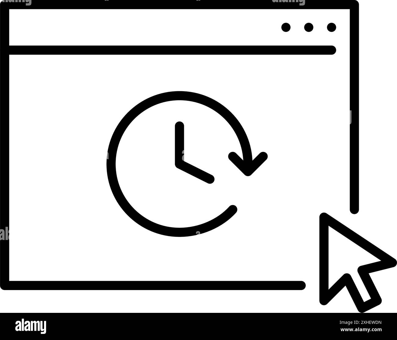 Web page, clock and mouse click. Timed access, live updates, timer and ...