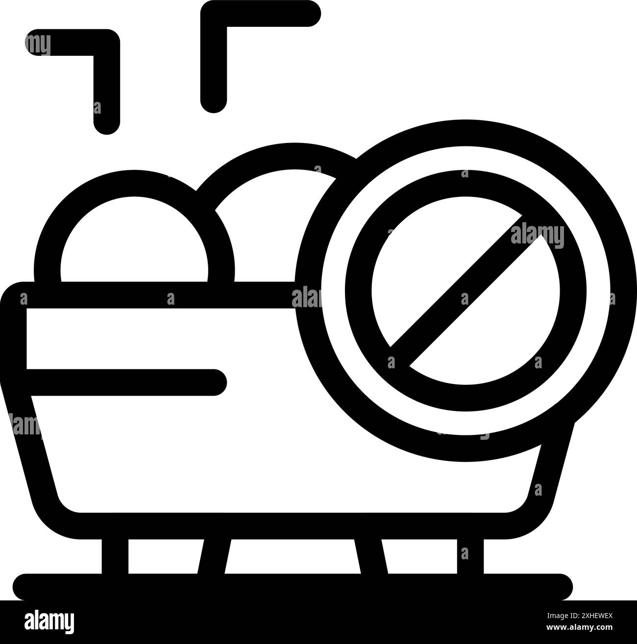 Simple black line art icon of steaming hot food in a bowl with ...