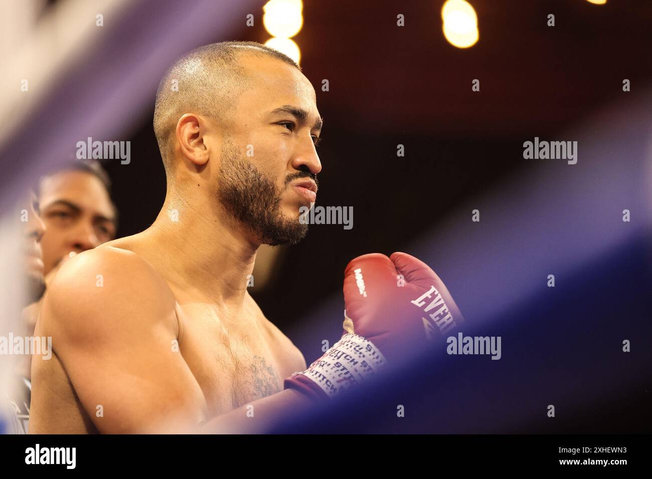 Las Vegas, NV, USA. 13th July, 2024. Israel Mercado in the ring prior ...