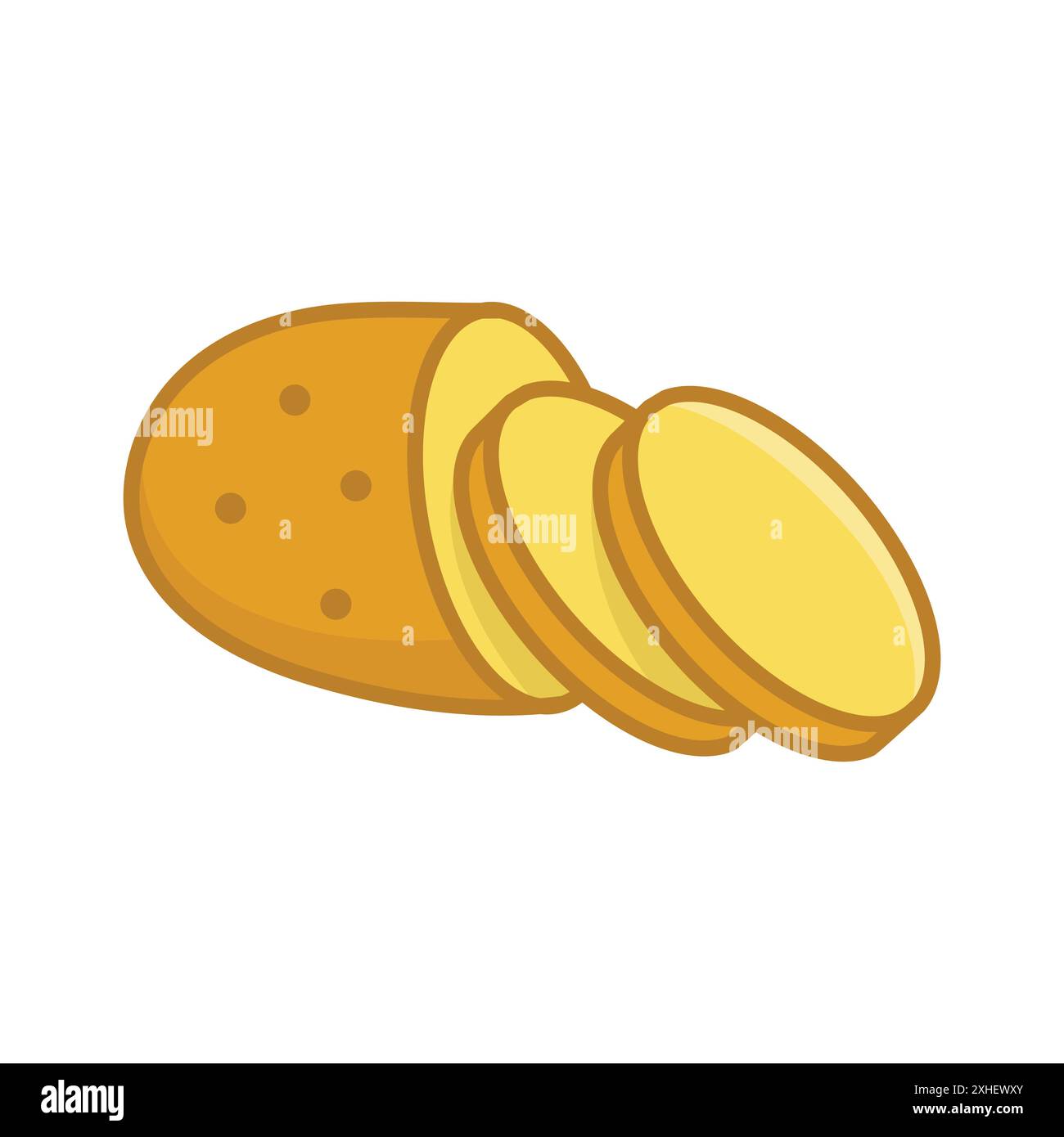 Potato plant white background Stock Vector Images - Alamy