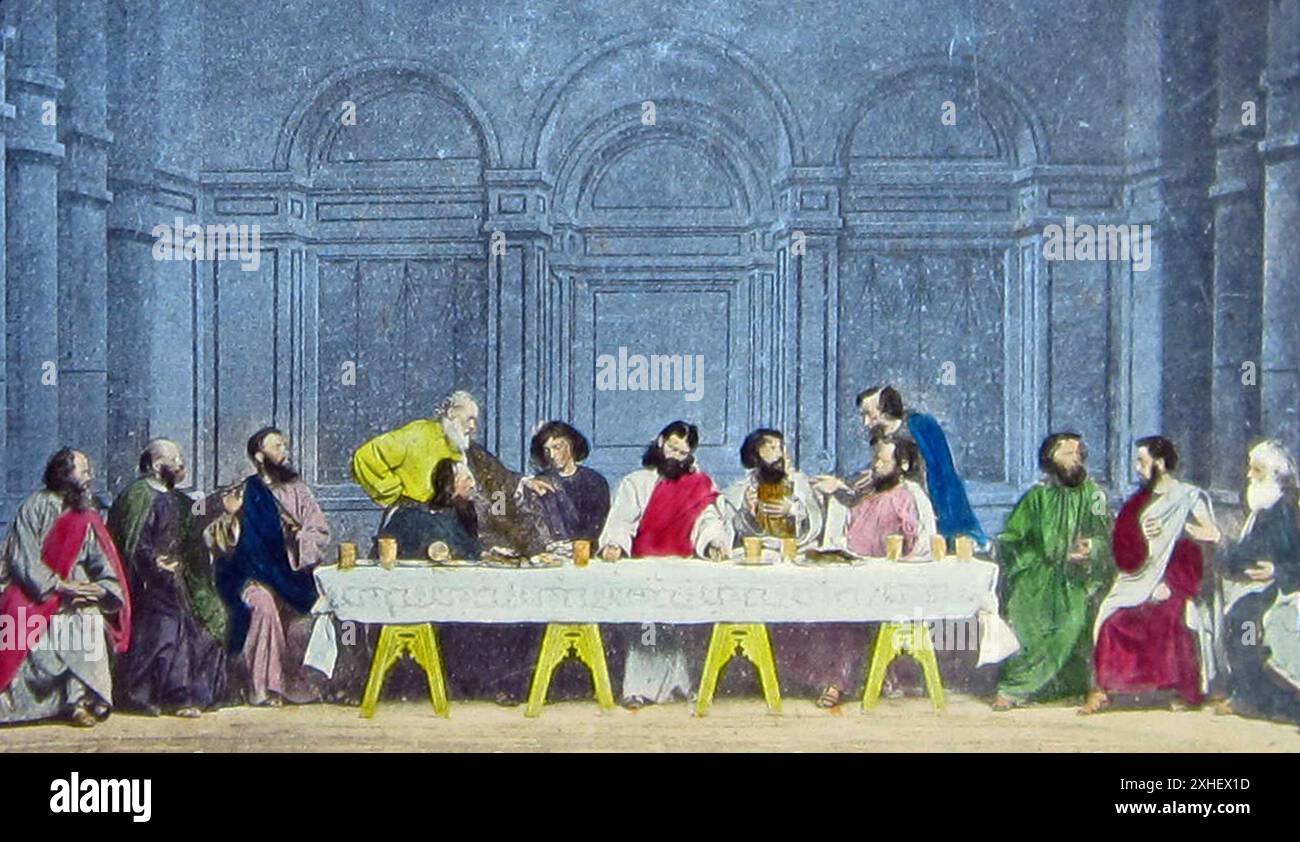 The Last Supper, Oberammergau Passion Play in 1871 Stock Photo - Alamy