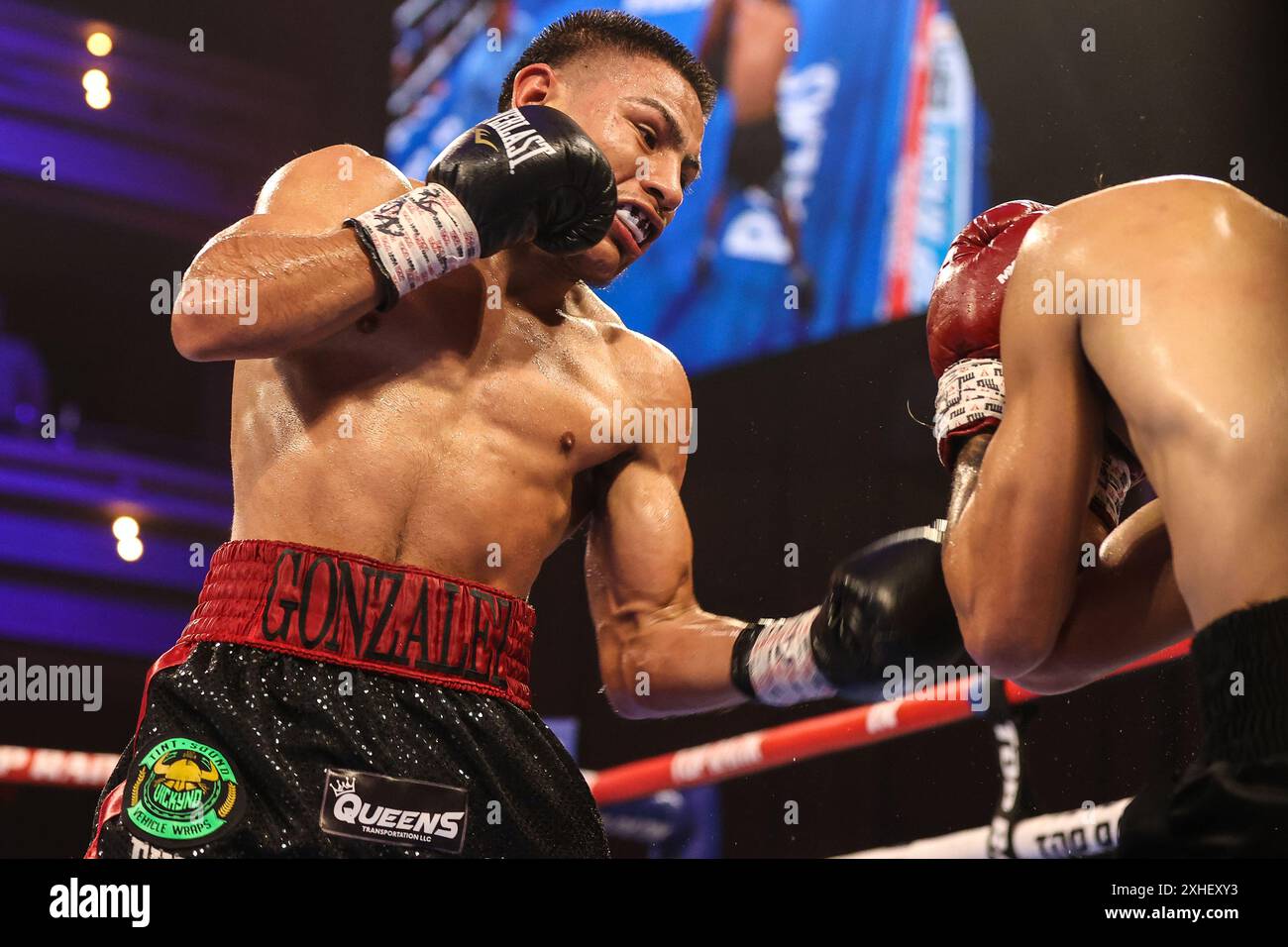 July 13, 2024: (L-R) Albert Gonzalez punches Conrado Martinez during ...