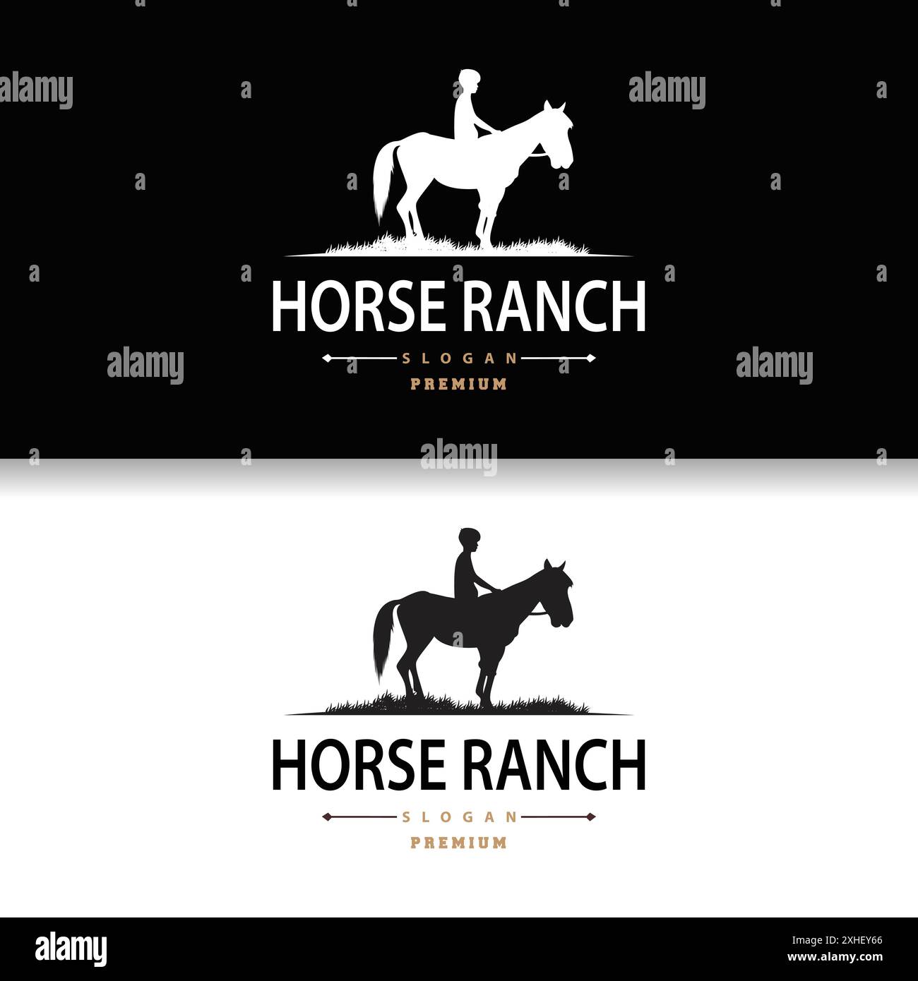 Simple horse logo hi-res stock photography and images - Alamy