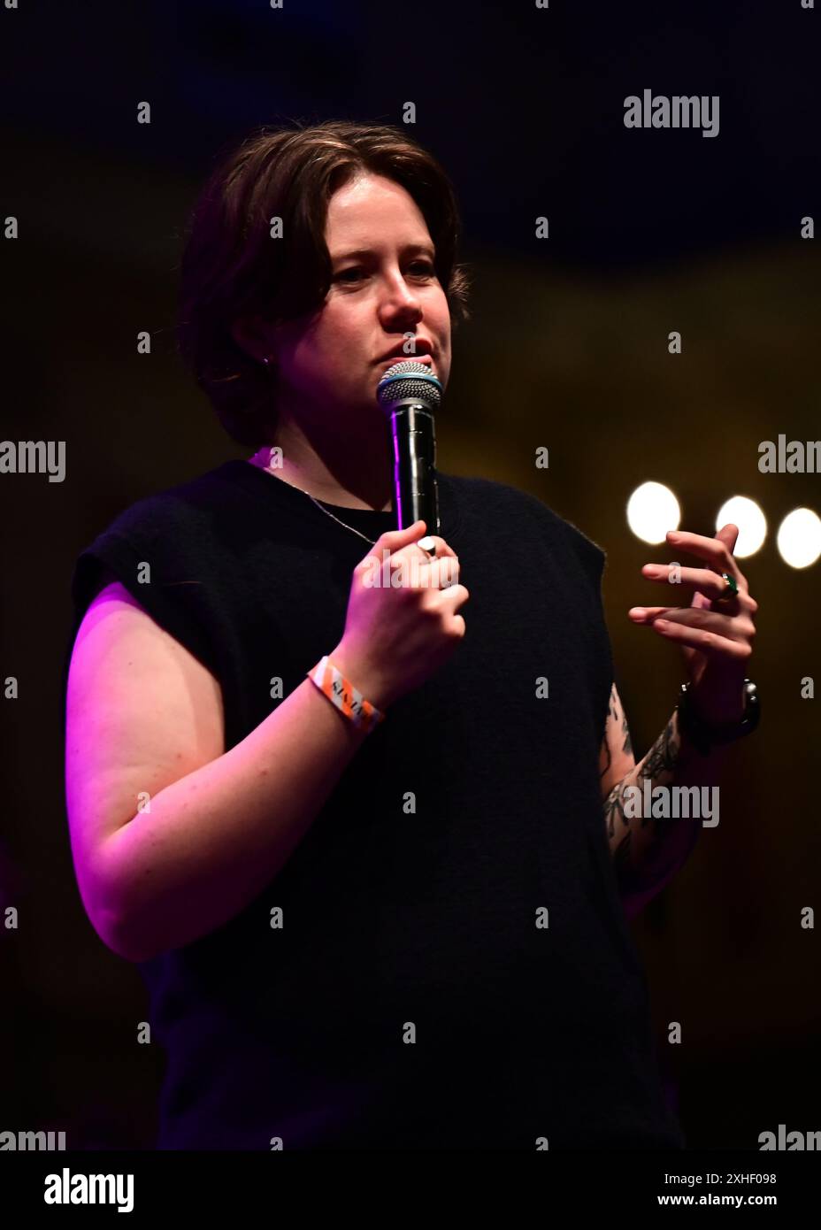 LONDON, ENGLAND - JULY 13 2024: Chloe Petts performs at the ...