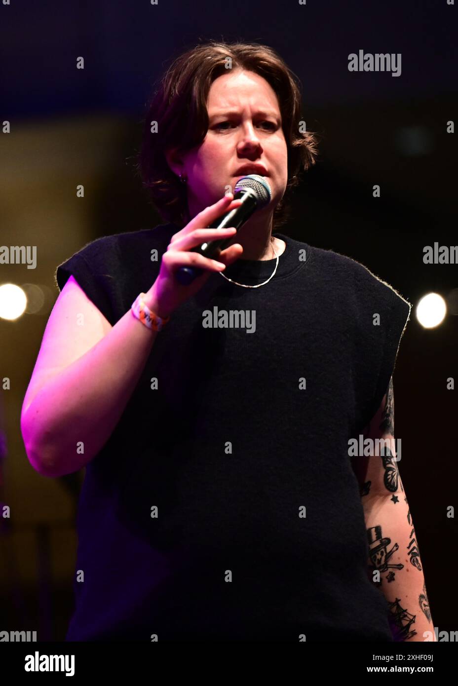 LONDON, ENGLAND - JULY 13 2024: Chloe Petts performs at the ...