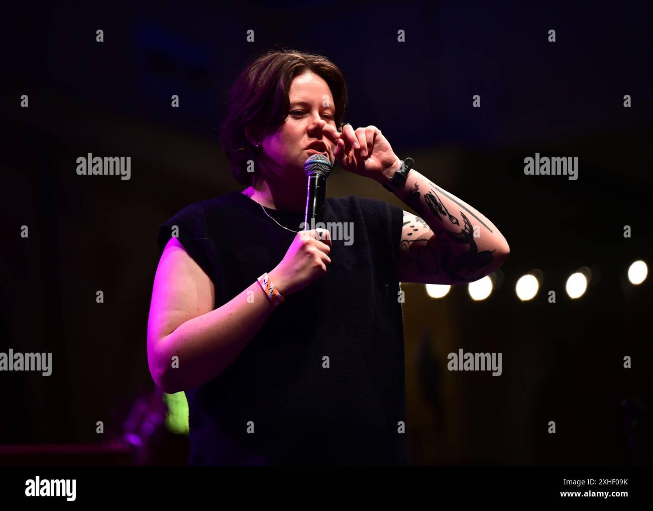 LONDON, ENGLAND - JULY 13 2024: Chloe Petts performs at the ...