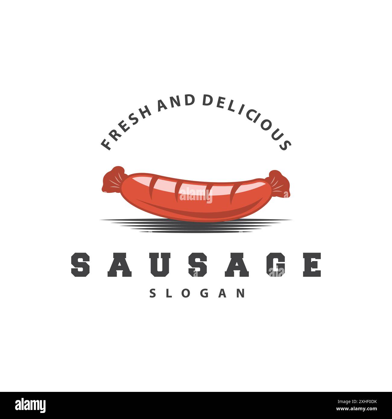 Sausage Logo, Sausage Food Grill Vector, Simple Retro Vintage Design Restaurant Inspiration ...