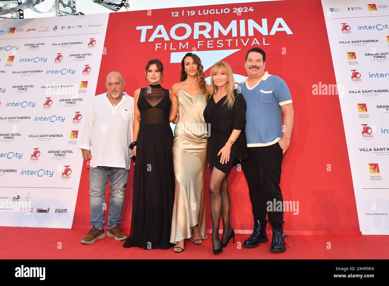 Taormina: Taormina Film Festival. First day . Pictured: Frank Chackler, Bella Thorne, Mitzi ...