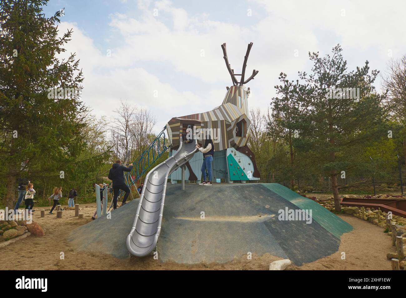 Randers, Denmark, June 2, 2024: Unusual play area at the zoo Stock ...