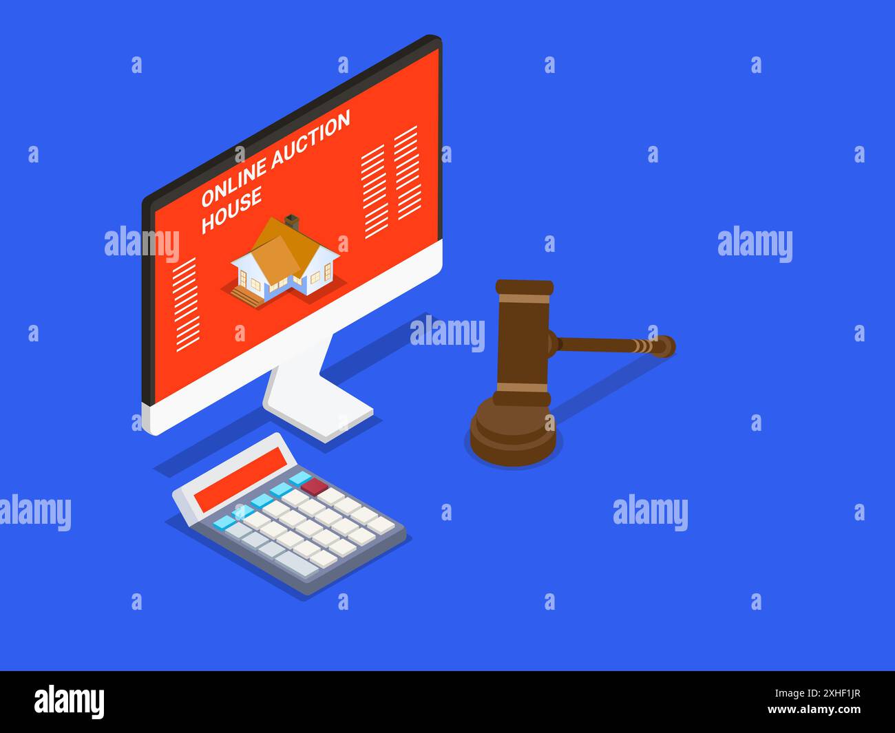 Selling house online Stock Vector Images - Alamy