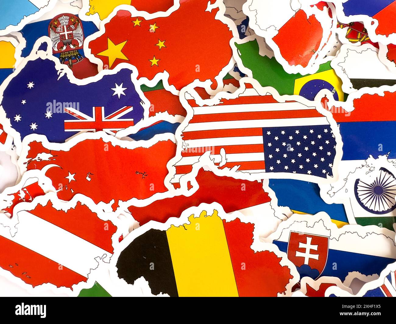 International country flag stickers. China Turkey USA and many more ...