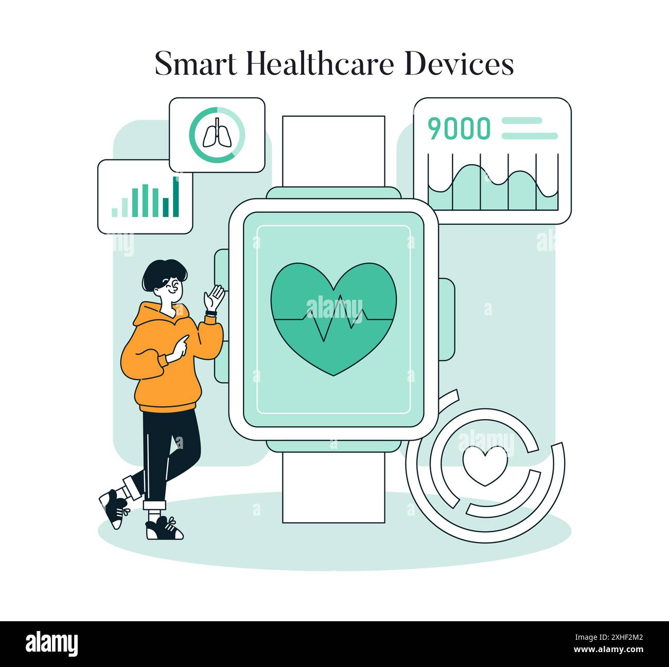 Healthcare Innovation concept. Modern technology enhancing personal ...