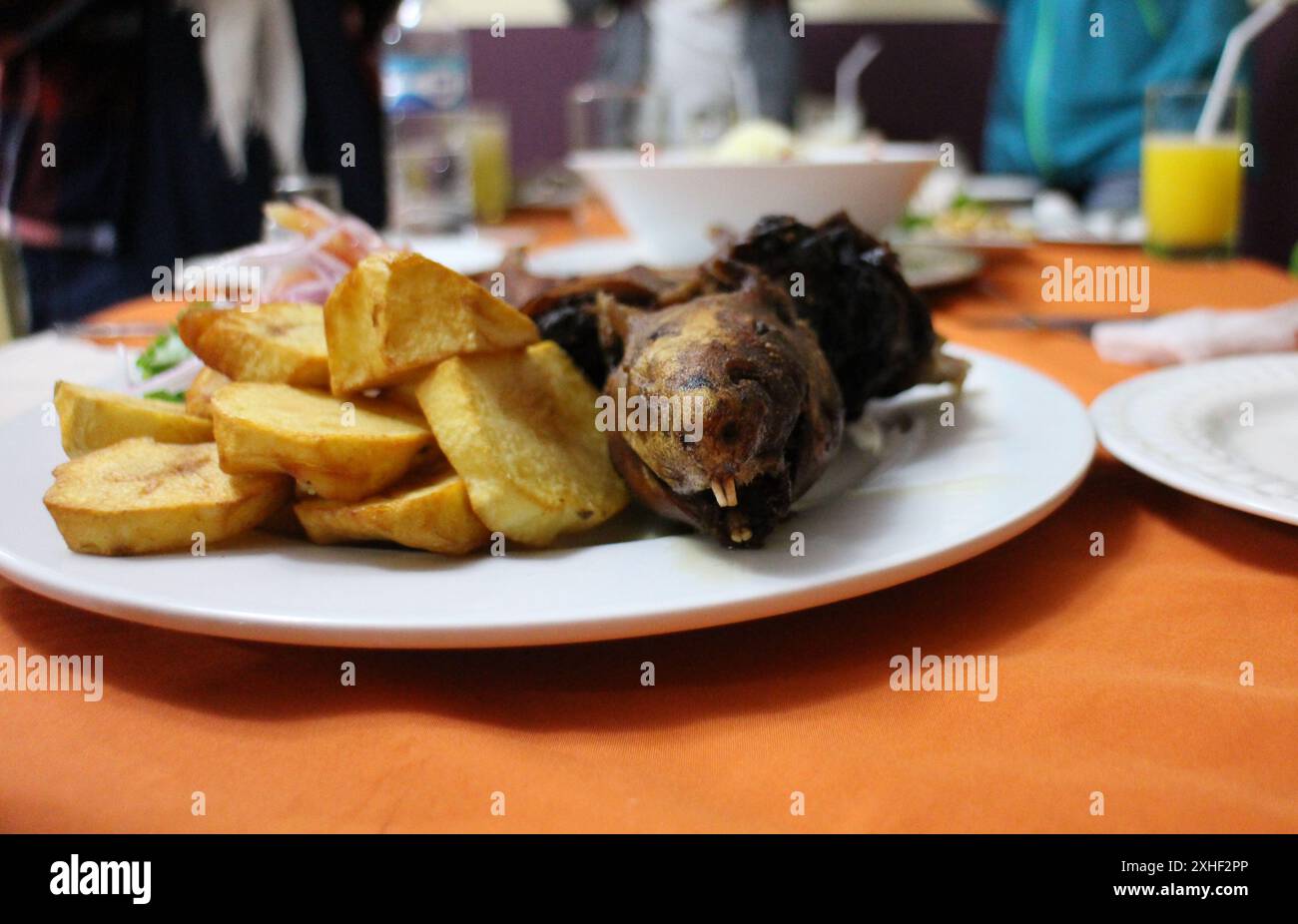 Cuy Frito (Fried Guinea pig), in Peru Stock Photo - Alamy
