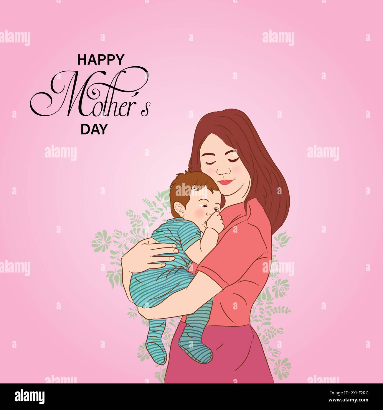 Mother day cartoon Stock Vector Images - Alamy