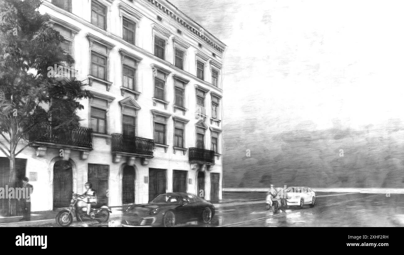 Car meet sign Black and White Stock Photos & Images - Alamy