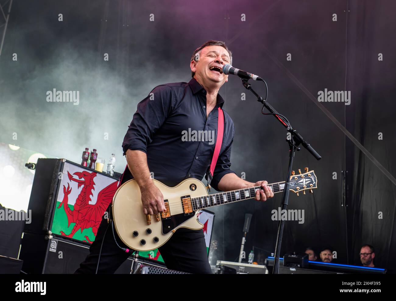 Leeds, UK. 13th July, 2024. Lead singer and guitarist of the Welsh rock band The Manic Street ...