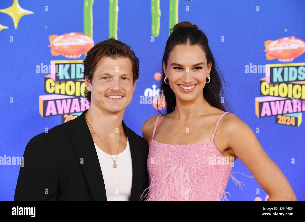 SANTA MONICA, CALIFORNIA - JULY 13: (L-R) Josh Herbert and Abbie ...