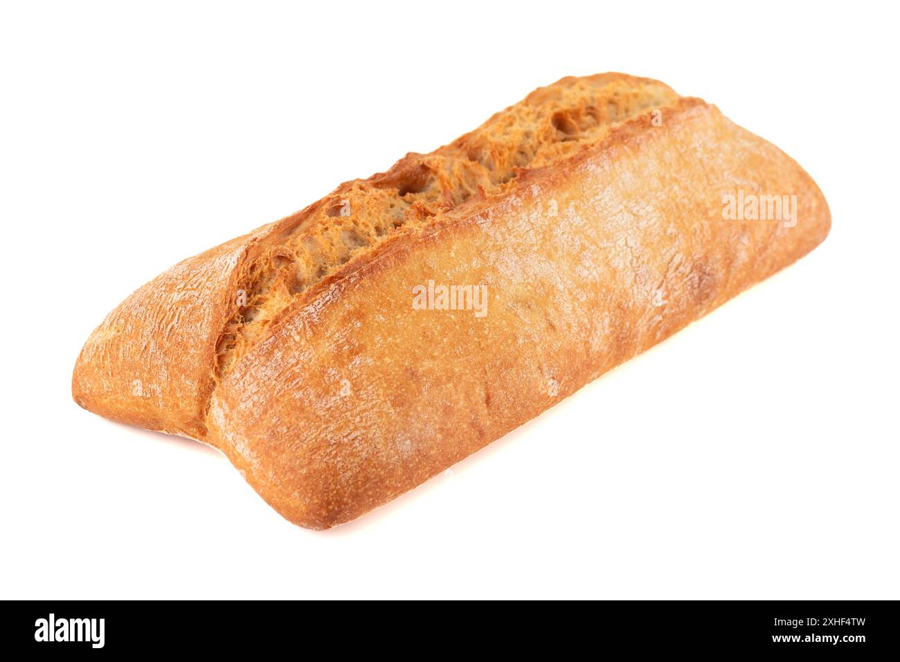 Bread bun isolated on white background. Crispy bread on white. One bun ...