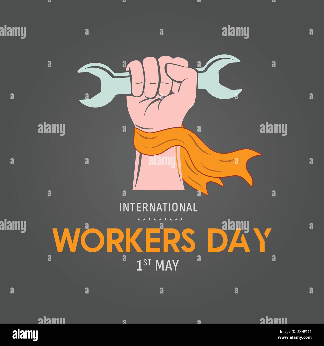 International Workers Day Graphic – Fist Holding Wrench, Labor Union ...
