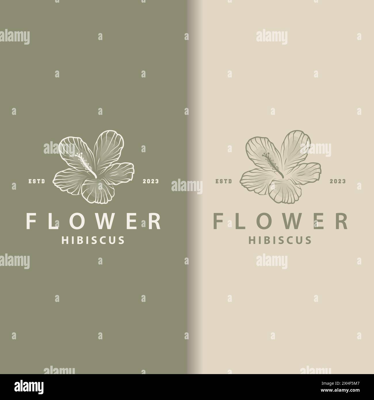 Hibiscus logo hi-res stock photography and images - Alamy