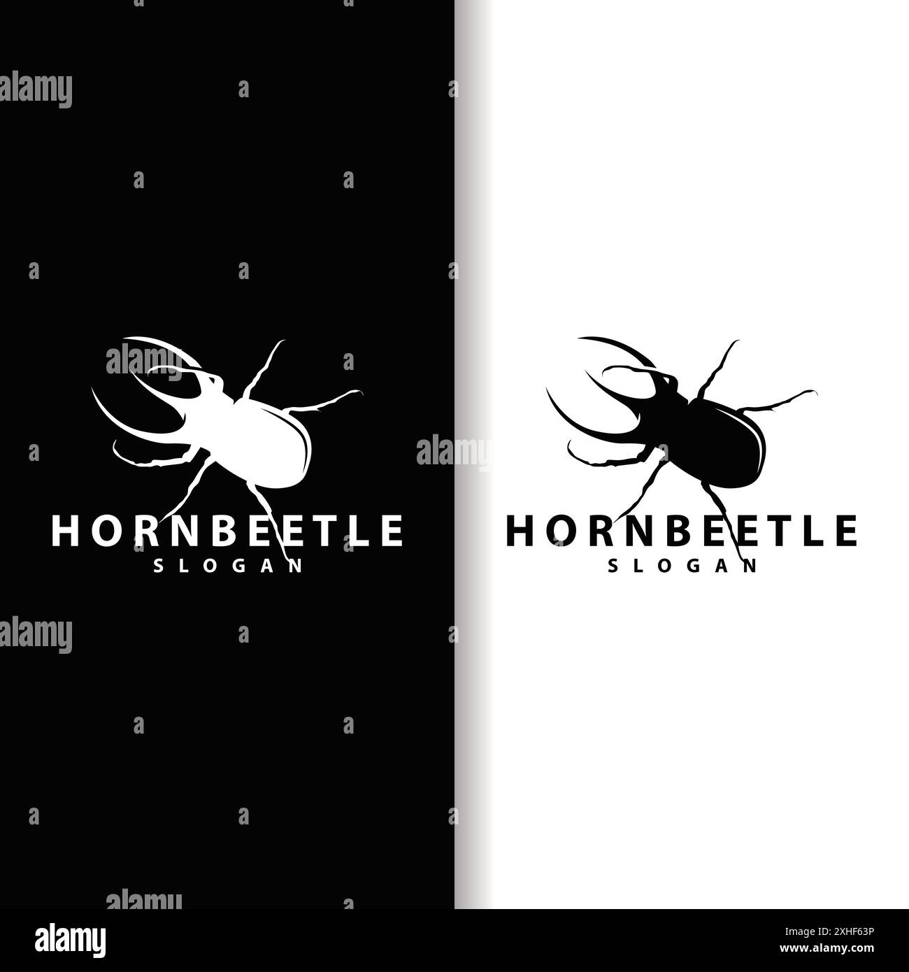 beetle logo design simple silhouette insect animal illustration ...