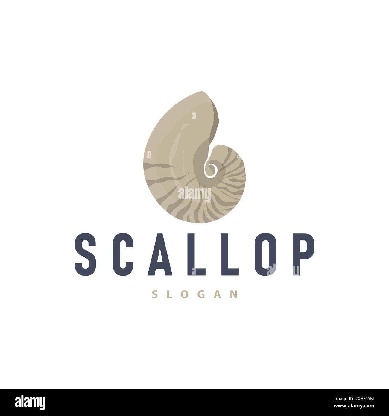 Seashell Logo, Inspirational Scallop Design With Pearl, Ocean Animals ...